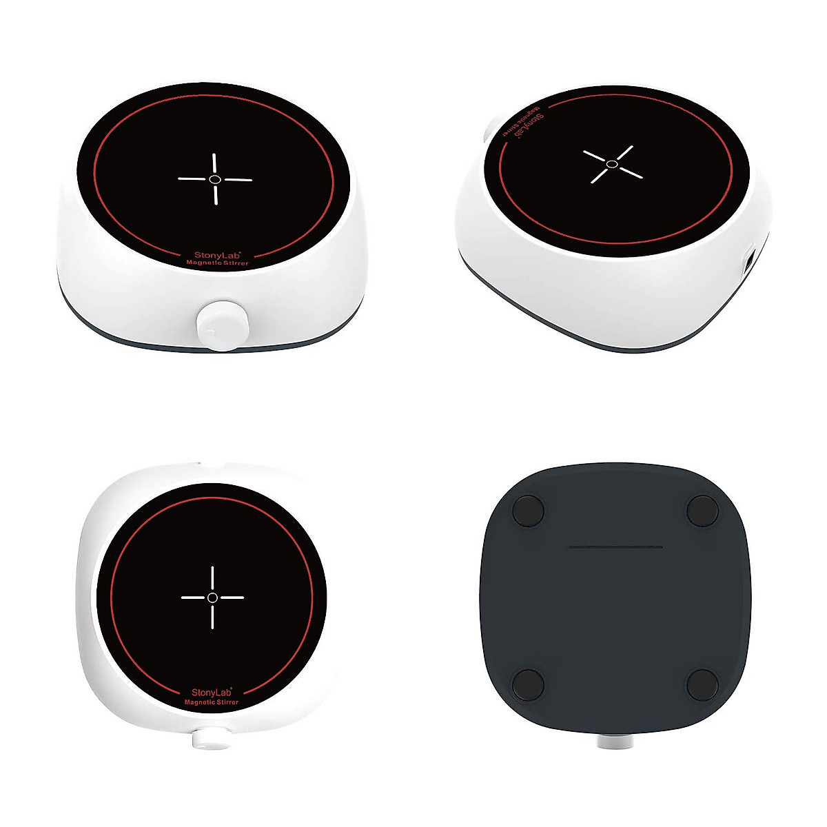 stonylab Mini Magnetic Stirrer with Stir Bar, 2L Capacity 200-1800 RPM Speed Levorotary Mini Magnetic Stirrer, Rated Power 5W, 110V