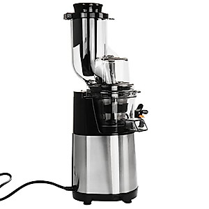 Megachef Pro Stainless Steel Slow Juicer, Chrome Silver