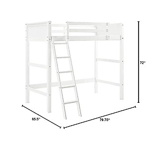 DHP Wood Loft Style Bunk Bed, Twin