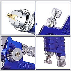 HVLP Paint Sprayer-2 Set Paint Spray Gun,0.8mm 150ml & 1.4mm 600ml Paint Gun with Air Pressure Regulator Gauge Paint Sprayer for House Painting,Cars,Furniture