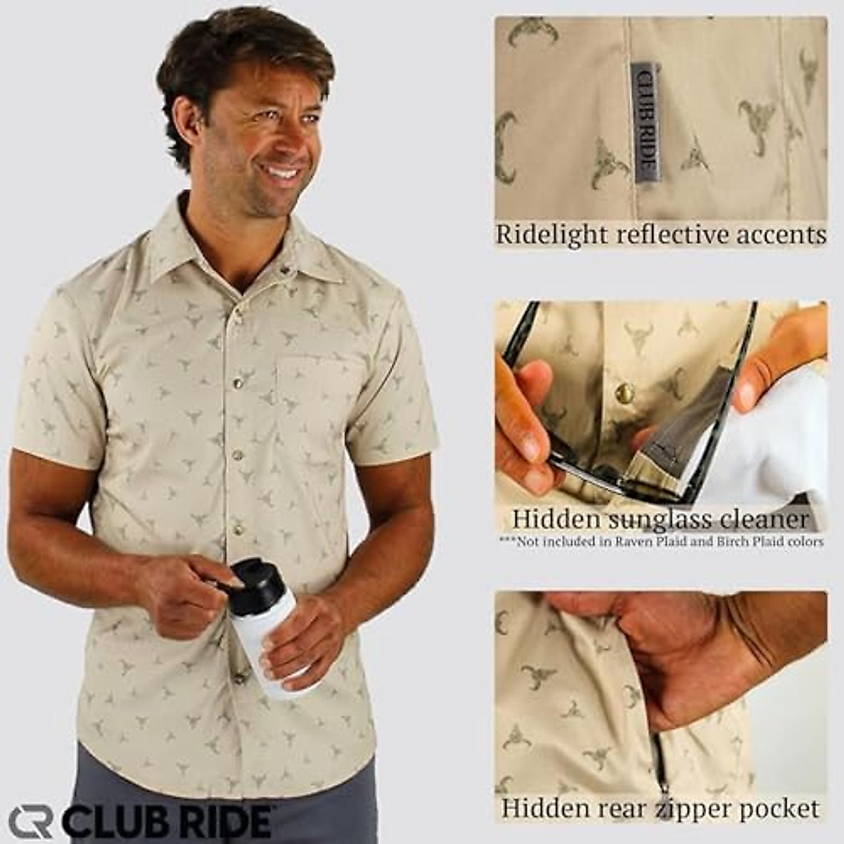 Club Ride Apparel New West Cycling Shirt - Men's Short Sleeve Cycling Jersey - Blue Flame - Medium