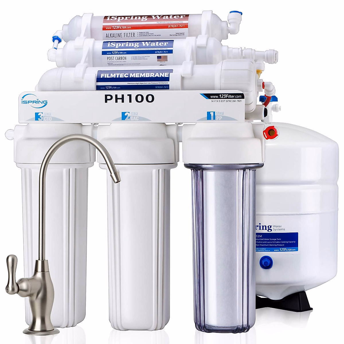 iSpring PH100 6-Stage RO Water Filter System