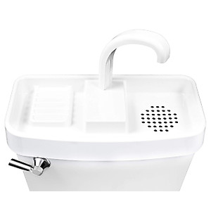 SinkTwice for toilet tanks 15.25" - 16.8" wide (measured with lid off)