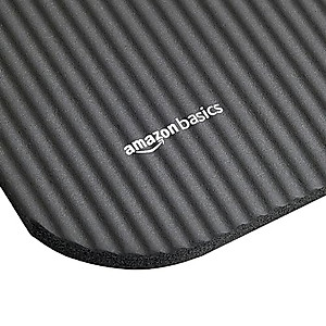 Amazon Basics Extra Thick Exercise Yoga Gym Floor Mat with Carrying Strap, 74 x 24 x .5 Inches, Black
