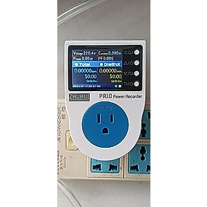 ZHURUI PR10-E US15A Power Meter Plug/Home Power metering Socket/watt Meter/2.4 inch TFT Color LCD/0.5FS(New)