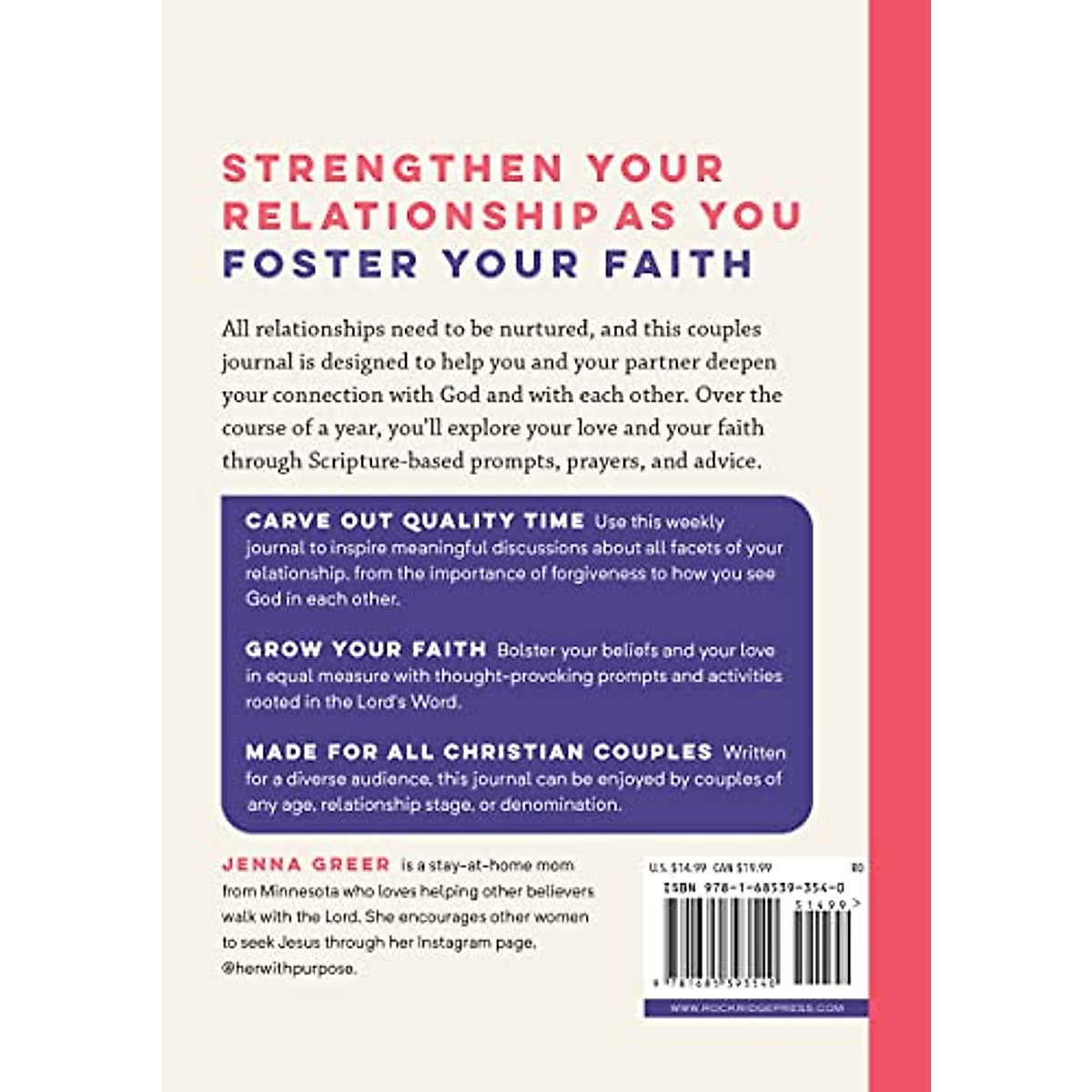 52-Week Christian Couples Journal: Prompts and Prayers to Strengthen Your Relationship with Each Other and Your Faith