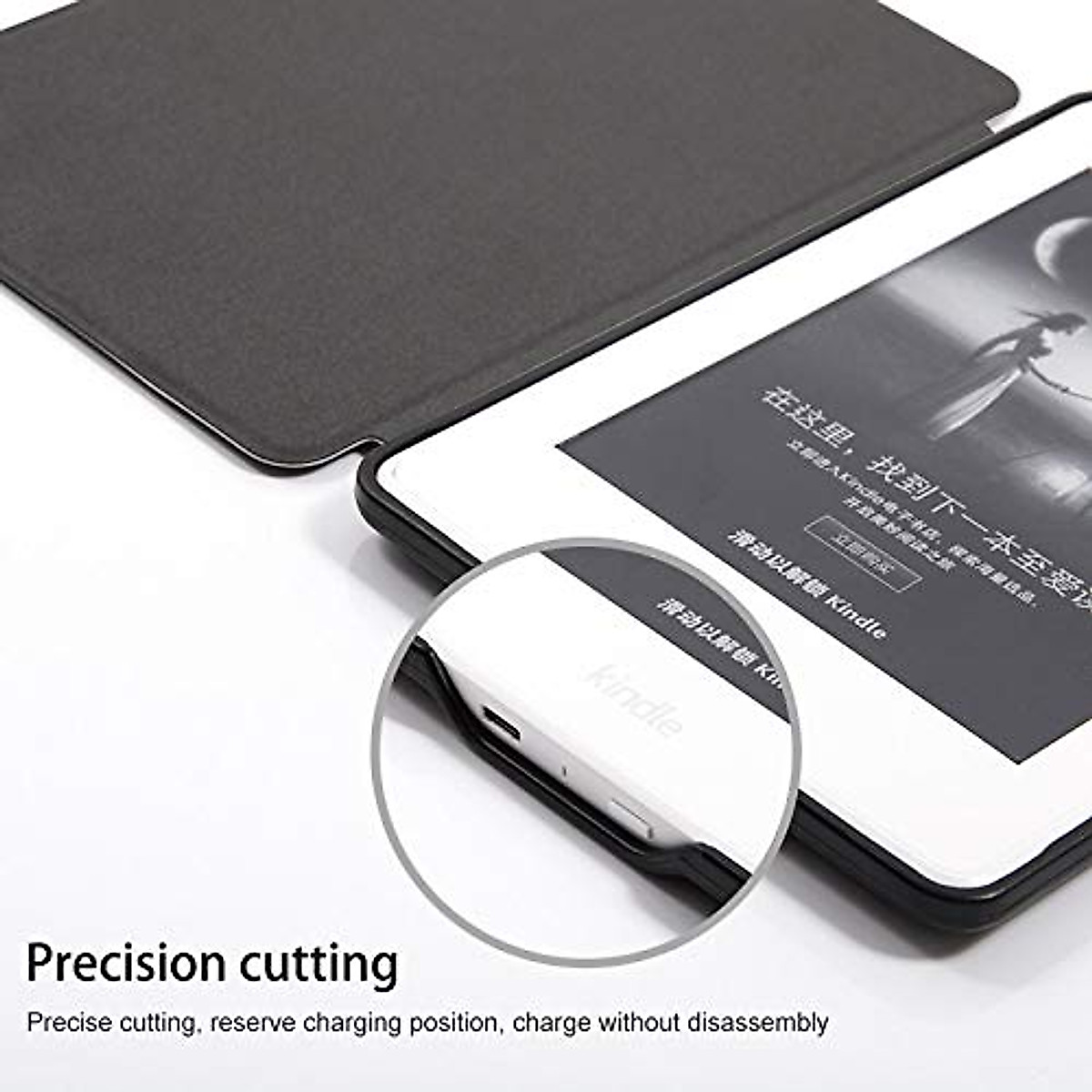 BACSEAZH Case Fits Kindle Paperwhite 10Th Generation 2018 Released Ebook Reader Covers with Auto Wake/Sleep Waterproof Cases for Kindle Paperwhite 4(Model: Pq94Wif), Abstract Surf Print