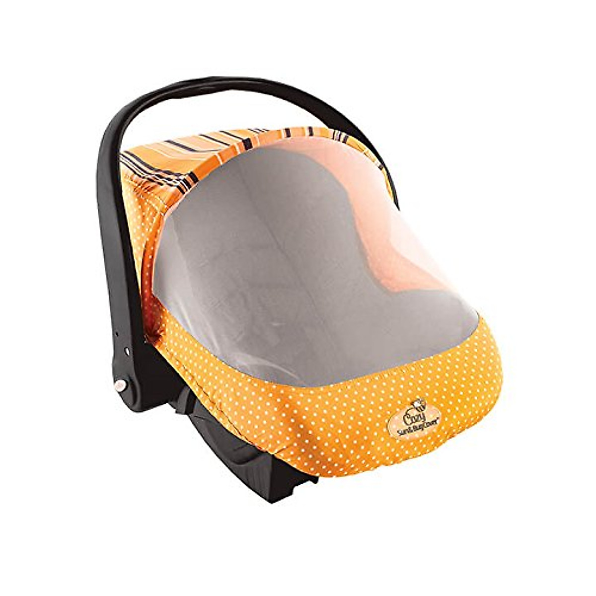 Cozy Cover Sun & Bug Cover (Orange Stripe) - The Industry Leading Infant Carrier Cover Trusted by Over 2 Million Moms Worldwide for Protecting Your Baby from Mosquitos, Insects and The Sun