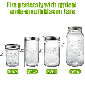 Artcome 4-Pack Glass Fermentation Weights with Easy Grip Handle and Unique Texture Design for Large Wide Mouth Mason Jars