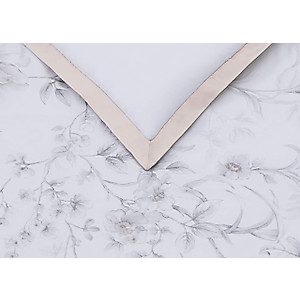 Charisma Riva Duvet Set, King, White/Blush/Grey