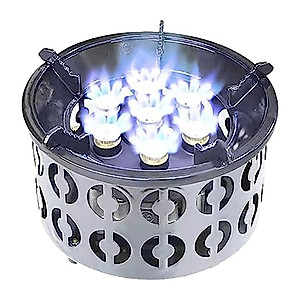 Camping Stove Burner Windproof Camp Stove, Portable Windproof Furnace Stove For Camping, 17800W Strong Firepower, Wind Protection Outdoor Stoves With Evenly Heated For Picnic Hiking Backpacking