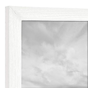 MCS Studio Gallery 16x24 Poster Frame White Woodgrain, Vertical & Horizontal Wall Hanging Large Picture Frame for Photos, Posters & Art Prints (2-Pack)