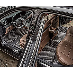 Muchkey car Floor Mats fit for 95% Custom Style Luxury Leather All Weather Protection Floor Liners Full car Floor Mats red