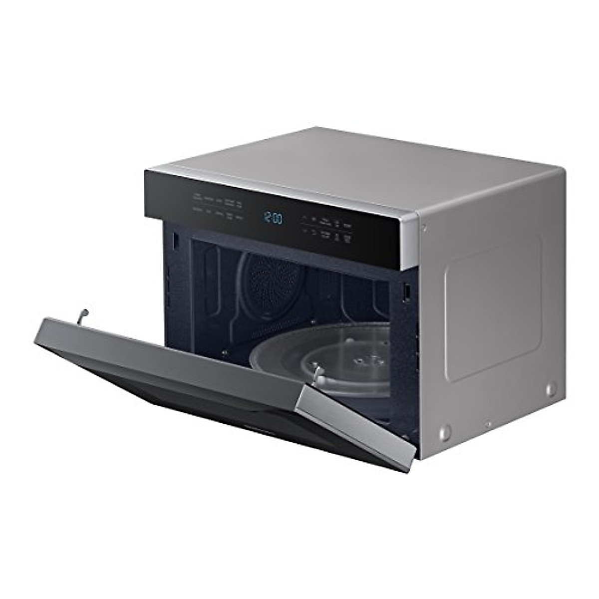 SAMSUNG 1.2 Cu Ft PowerGrill Duo Countertop Microwave Oven w/ Power Convection, Ceramic Enamel Interior, Built-In Capability, 900 Watt, MC12J8035CT/AA, Fingerprint Resistant Stainless Steel, Black