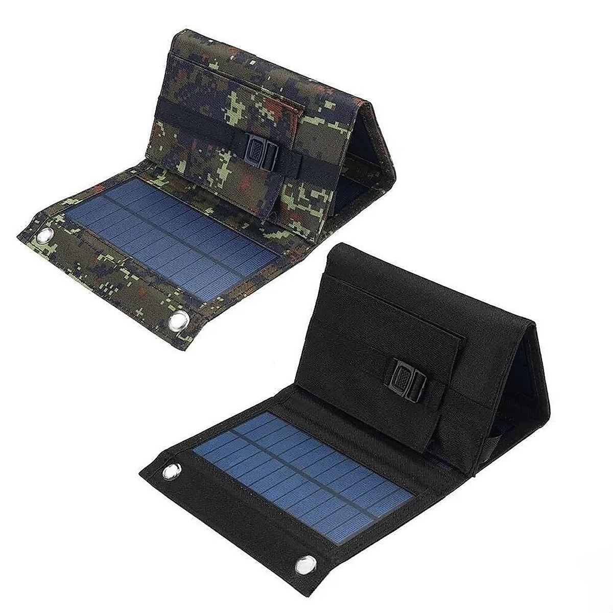 10W Foldable Solar Panel, 5V 1.38A(Max) Mini Portable Foldable Solar Cell Polycrystalline Silicon Solar Outdoor Charger Compatible with Cell Phones, Mini Fans for Outdoor Camping, Backpacking, Hiking