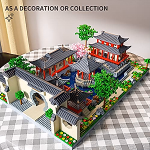Micro Building Blocks The Classical Gardens of Suzhou Architecture Set Mini Building Blocks Building Bricks Model Kit Micro Blocks Set Building Kit Gift for Age 14+ Kids Teens and Adults