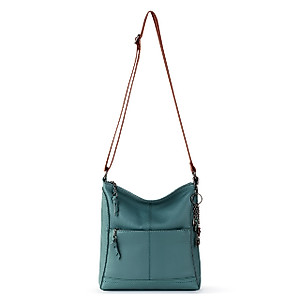 The Sak Lucia Crossbody Bag in Leather, Convertible Purse with Adjustable Strap, Dry Leaf