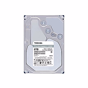 Toshiba X300 6TB Performance & Gaming 3.5-Inch Internal Hard Drive – CMR SATA 6.0 GB/s 7200 RPM 256 MB Cache - HDWR160XZSTA
