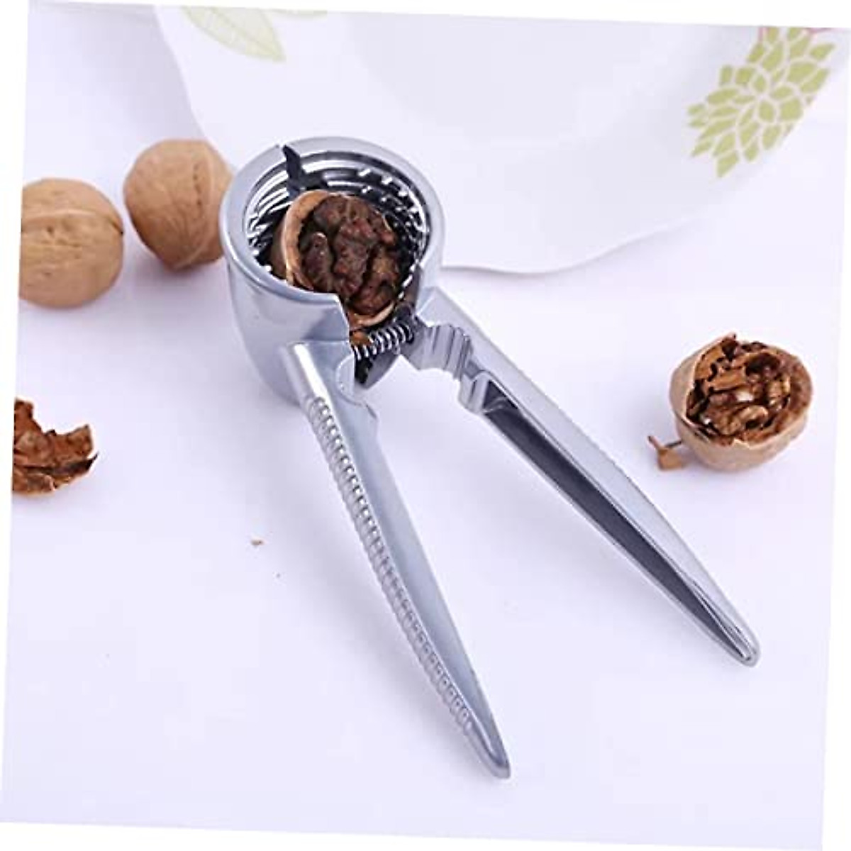 Multipurpose Tool 1pc Walnut Pine Cone Clip Walnut Shell Opener Walnut Pliers Seafood Crab Tongs Shell Shucker Household Nut Nut Opener Silver Aluminum Alloy Peeler Pecans