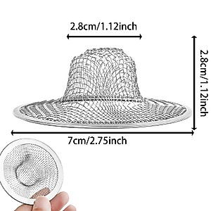 LUNKUIVY 100 PCS Sink Strainer, Stainless Steel Filter Trap 2.76 Inch Metal Sink Strainer Utility Sinks for Kitchen, Bathrooms, Shower Drains