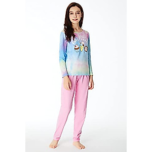 Big Girls Pajamas Cozy Cotton Tie dye Sweet Dream Loungewear PJ Set Kids Size 8