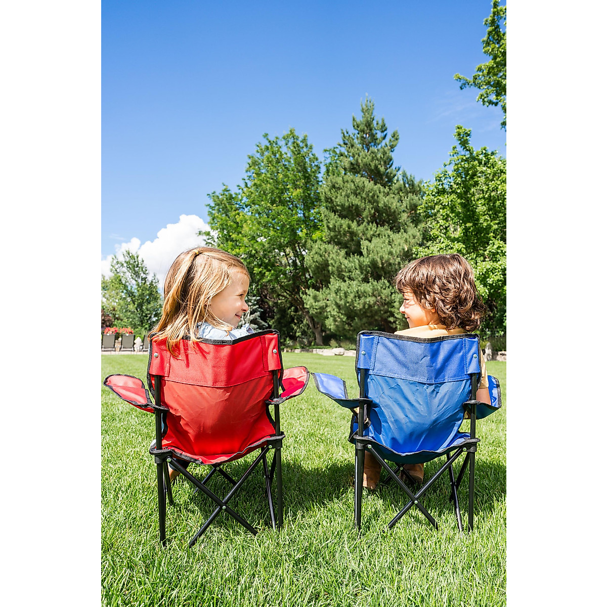 Pacific Play Tents Ruby Red Kids Super Folding Chair, 14" L x 14" W x 23.5" H