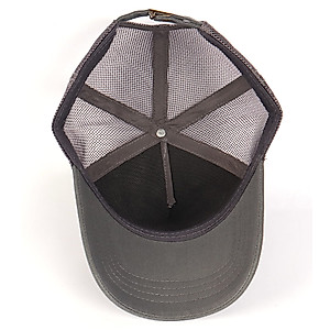 Zylioo Unisex Running Hat for Big Head,Mesh Back Buckle Baseball Cap,Curved Brim Breathable Trucker Hats