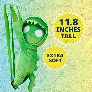 Gang Beasts 12 Inch Plush Backpack - Green Dragon - Super Soft Cuddly Plush - Perfect for Boy & Girls Toy Backpacks - Plush Toys for Kids, Great Gifts. Official Gang Beasts Plush Toys