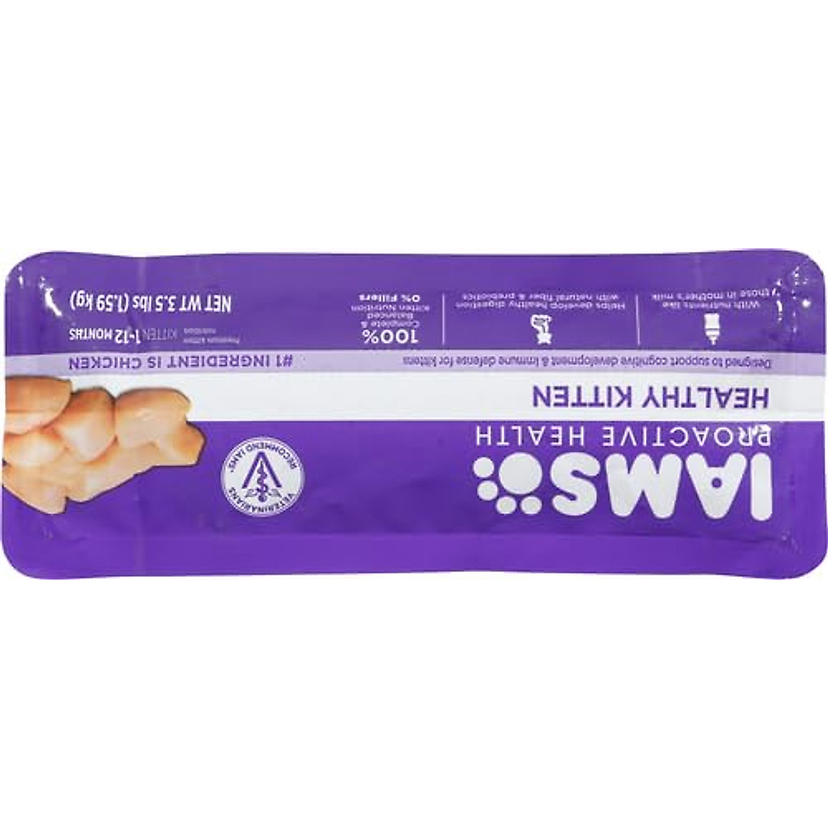 IAMS PROACTIVE HEALTH Healthy Kitten Dry Cat Food with Chicken Cat Kibble, 3.5 lb. Bag