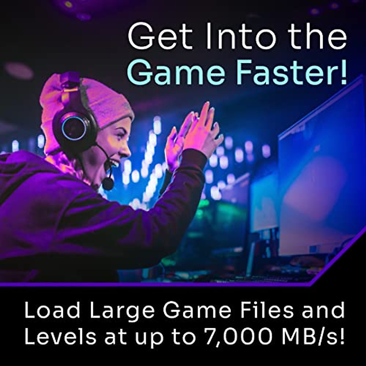 Solidigm™ P44 Pro Series 1TB PCIe GEN 4 NVMe 4.0 x4 M.2 2280 3D NAND Internal Solid State Drive, Read/Write Speed up to 7000MB/s and 6500MB/s, SSDPFKKW010X7X1…