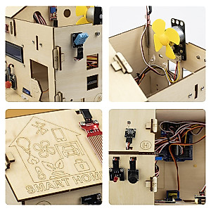 LAFVIN Smart Home IoT Learning kit DIY Electronics STEM Educational Set Support Graphical Programming Compatible with Arduino IDE with Tutorial