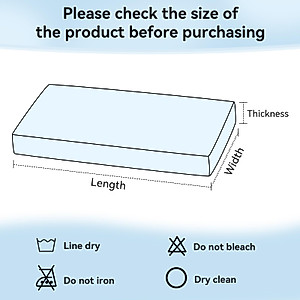 Custom Cushion Covers For Outdoor Indoor Furniture, Custom Size / Fabric / Shape For Bench / Chair Cushion Covers Replacement, Patio Cushion Slipcovers With Optional Anti-Slip bottom, Straps, Piping