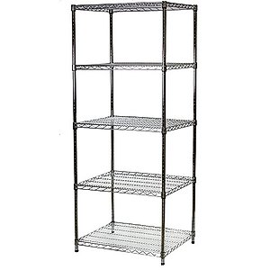 Shelving Inc. 24" d x 30" w x 72" h Chrome Wire Shelving with 5 Shelves