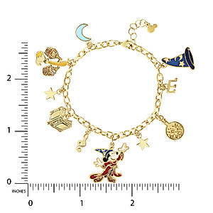 Disney Womens Mickey Mouse Fantasia Charm Bracelet - Mickey Mouse Bracelet Jewelry