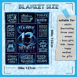 13 Year Old Boy Gift Ideas, Gifts for 13 Year Old Boy, 13th Birthday Gifts for Boys, 13 Year Old Boy Birthday Gifts, 13th Birthday Decorations for Boys, 13 Year Old Boy Gifts Throw Blanket 50"X60"