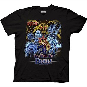 Ripple Junction Yu-Gi-Oh! Duel Monsters Yugi with Monsters Anime Adult T-Shirt Officially Licensed Large Black