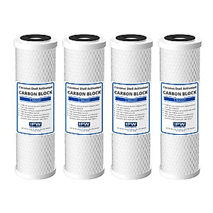 4-Pack Compatible for WaterPur CCI-10-CLW Activated Carbon Block Filter - Universal 10 inch Filter for WaterPur Clear Water Filter Housing by IPW Industries Inc.