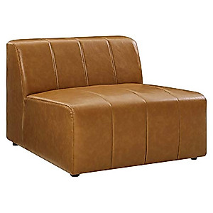 Modway EEI-4532-TAN Bartlett Vegan Leather Vegan Leather 5-Piece Sectional Sofa, Tan