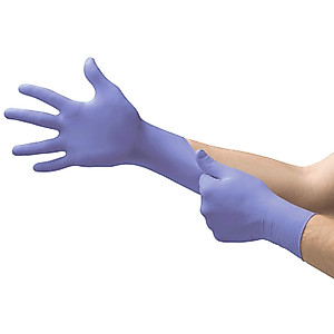 Microflex SU-690 Disposable Nitrile Gloves, Latex-Free, Powder-Free Glove for Cleaning, Mechanics, Automotive, Industrial, or Medical applications, Violet, Size X-Small, Case of 1000