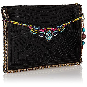 Mary Frances womens Mary Frances in Good Hands Crossbody Hamsa Handbag Bag, Multi, One Size US