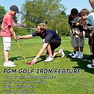PGM Children's Golf Club Iron for Boys and Girls,Large Sweet Spot Design Suit for Beginners