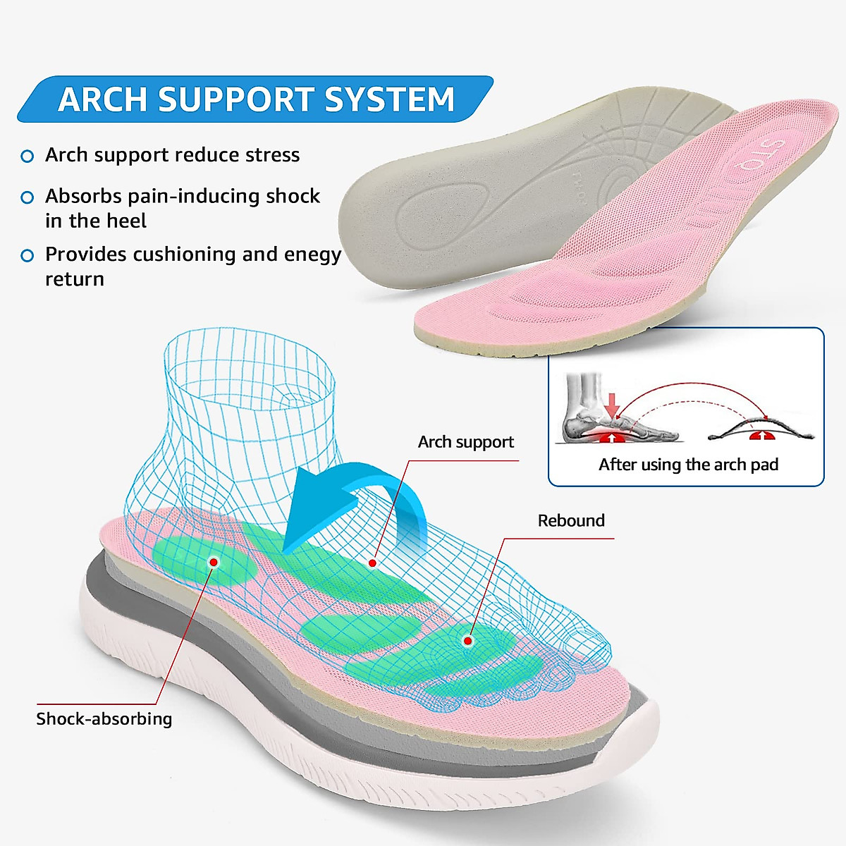 STQ Slip On Fashion Sneakers for Women Lightweight Walking Breathable Non Slip for Gym Workout Comfortable Grey Aque 7.5