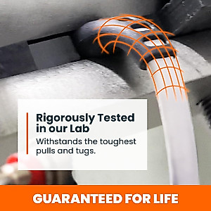 Ventev ChargeSync Alloy Apple Lightning Cable | Universally Compatible with iPhone Devices, Fast Charging, Tangle-Resistant Cord, Mfi Certified, No-Fray Durability | 4Ft Steel Gray (509320)