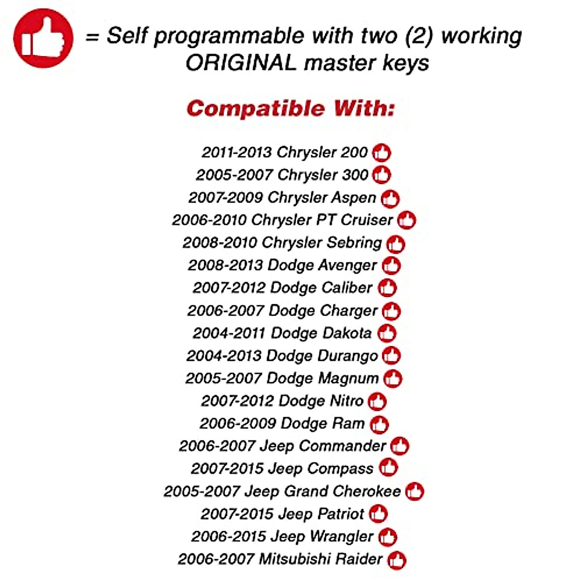 KeylessOption Keyless Entry Remote Control Car Key Fob Replacement for OHT692427AA KOBDT04A Red