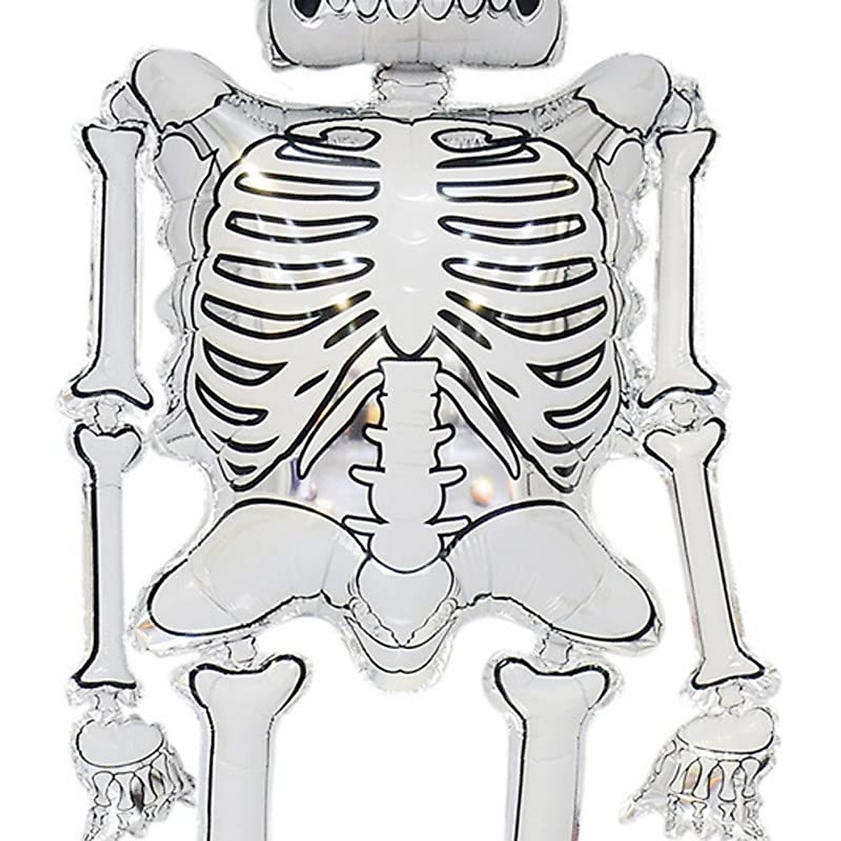 62.2&quot; Skeleton Halloween Helium Balloons - Jumbo Skull Foil Balloon for Spooky Halloween Decoration Party Supplier 2pcs