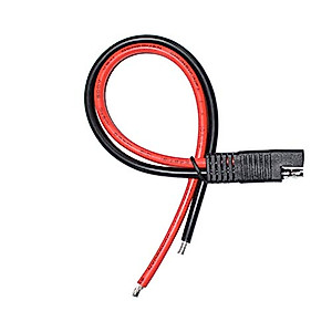 Meiyangjx SAE Connector Extension Cable, SAE Quick Connector Disconnect Plug SAE Automotive Extension Cable, Solar Panel SAE Plug (2Pack-30cm/1ft)