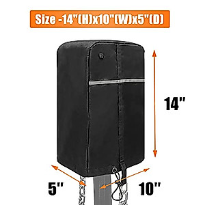 Electric Jack Cover, 600D Polyester RV Accessories Universal Tongue Trailer RV Jack Protective Head Cover Camper Accessories for Outside (Universal Size 14″H x 5″W x 10″D)