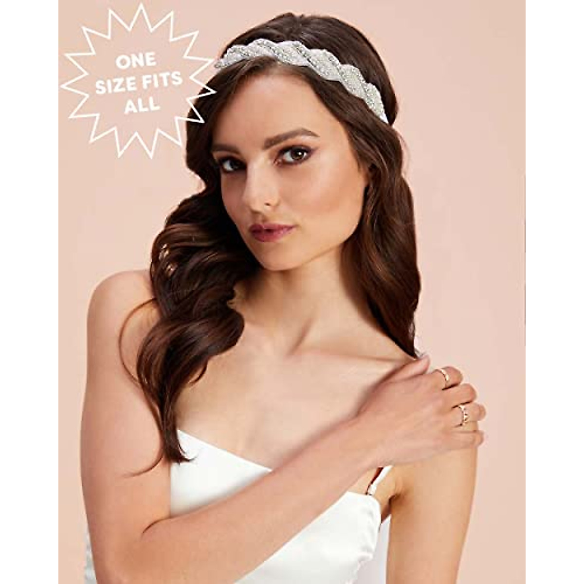 xo, Fetti Bachelorette Party Decorations Veil - Silver Beaded Crystal Veil | Bridal Shower | Bride to Be Gift + Engagement Decorations