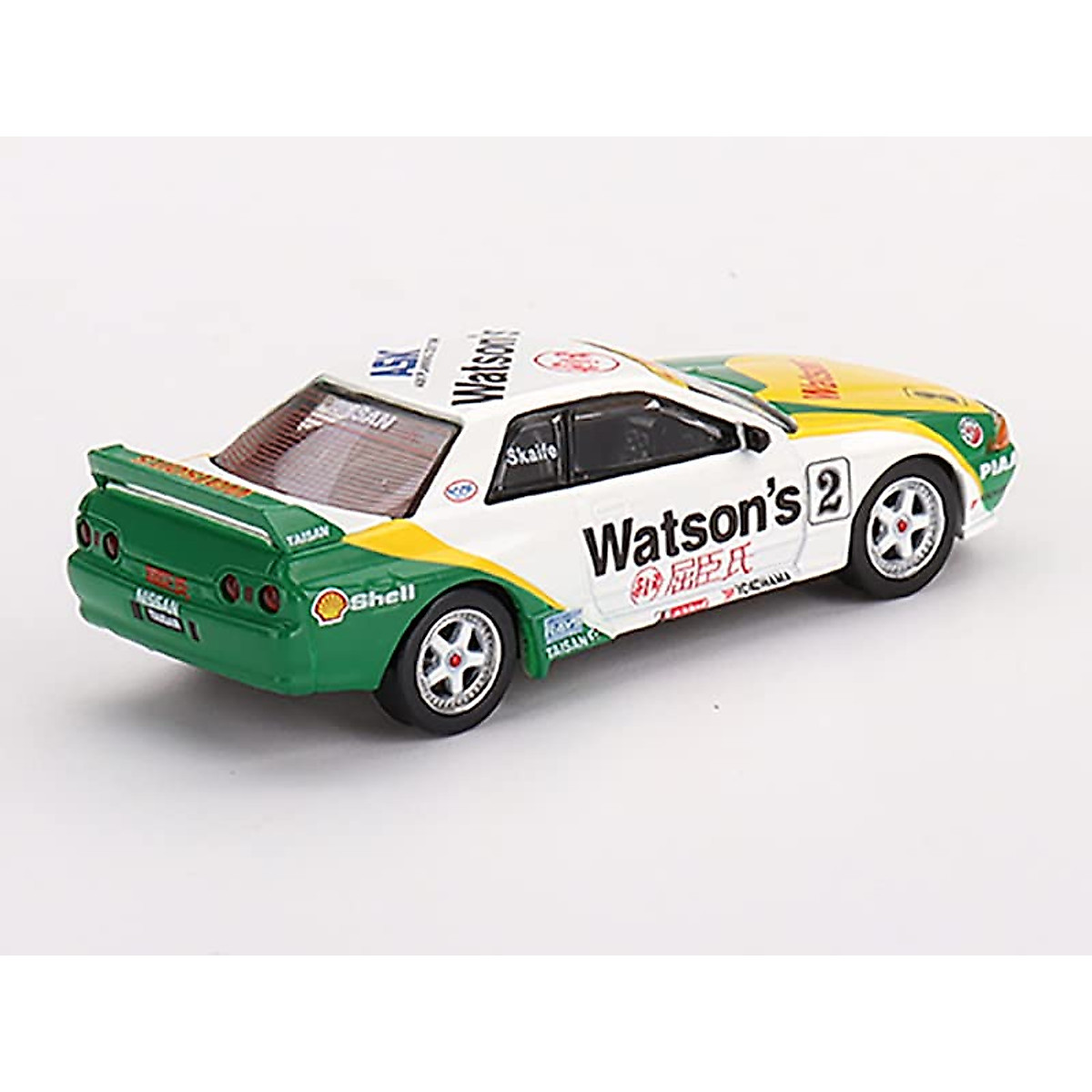 Skyline GT-R (R32) Gr. A RHD (Right Hand Drive) #2 Mark Skaife Guia Touring Macau GP (1991) Limited Edition to 1800 Pieces Worldwide 1/64 Diecast Model Car by True Scale Miniatures MGT00377