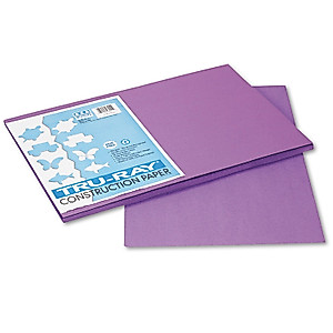 Pacon 103041 Tru-Ray Construction Paper, 76 lbs., 12 x 18, Violet, 50 Sheets/Pack